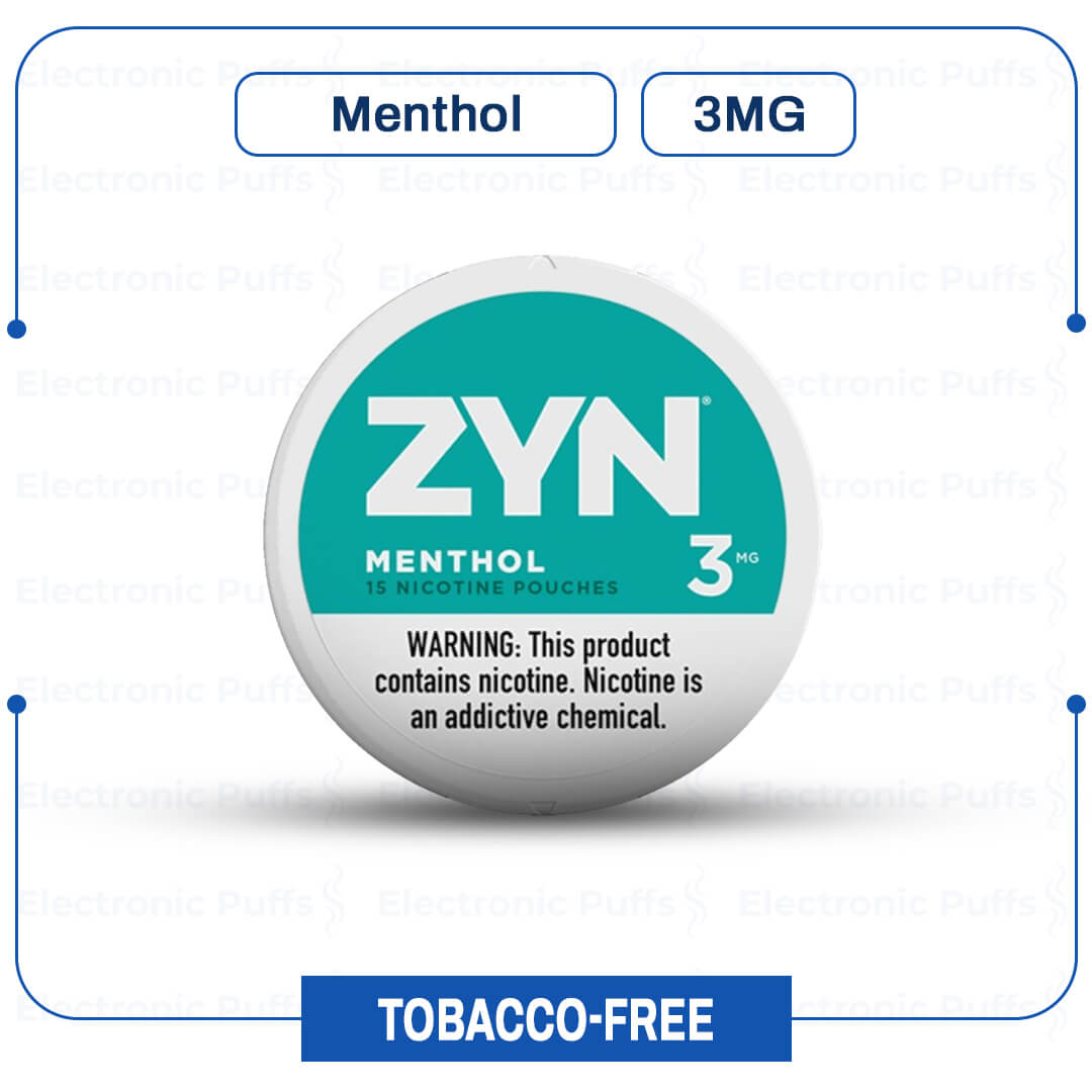 Buy ZYN Menthol 3MG Online | Electronic Puffs