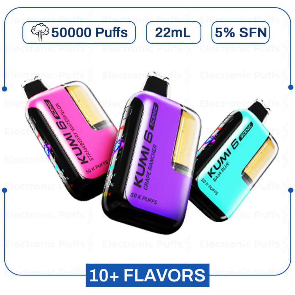 Buy Kumi Six 10K Puffs Nicotine-Free Disposable Vape