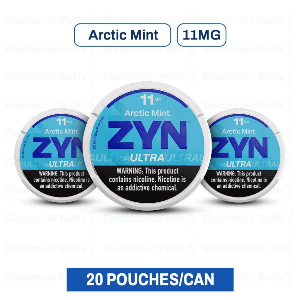Buy ZYN Ultra Arctic Mint 11MG Pouches Online | Electronic Puffs